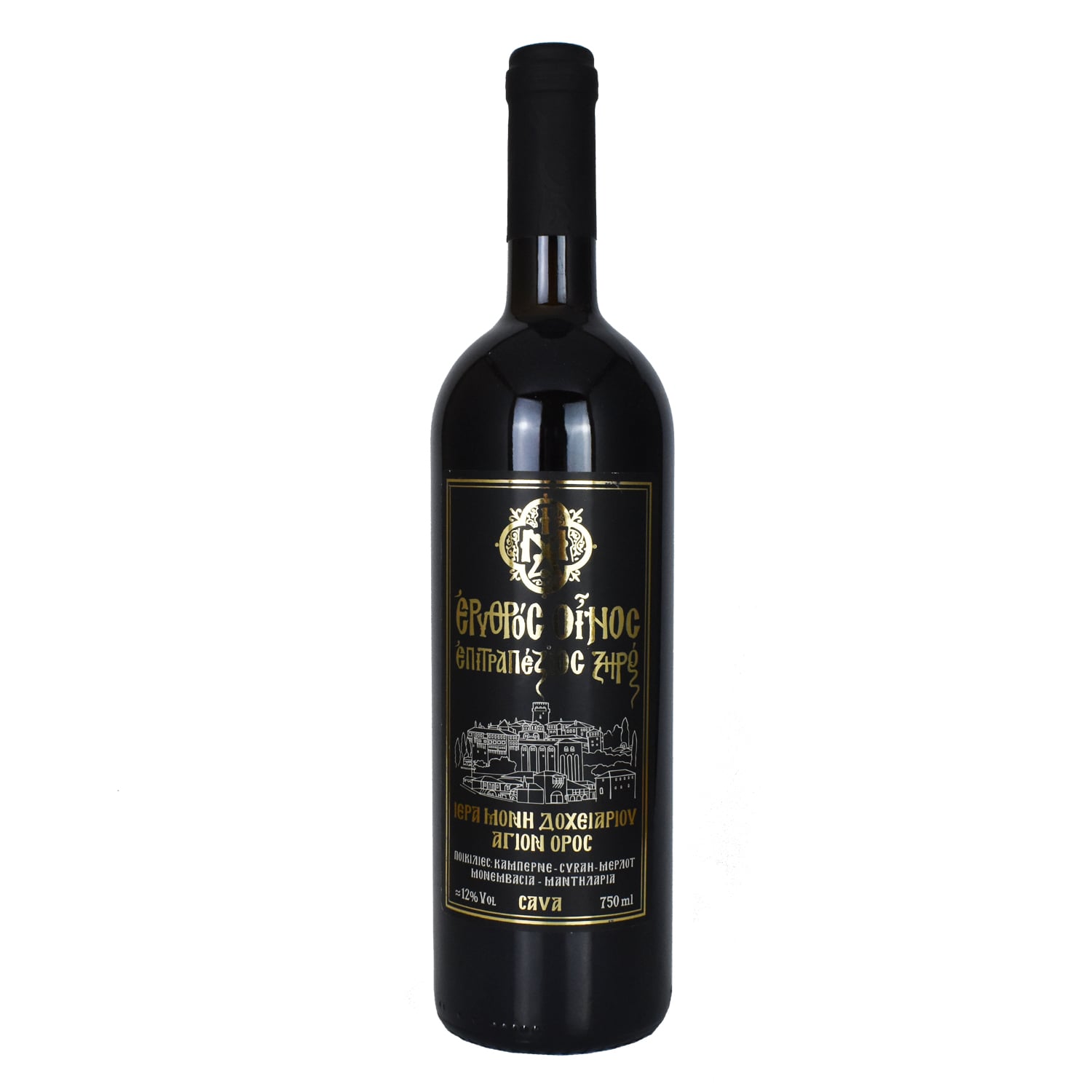 Monastic Greek Red Dry Wine from Dochiariou Monastery Mount Athos